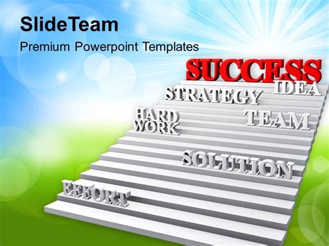 Strategic Stairway Way To Success Powerpoint Templates Ppt Backgrounds For Slides PPT