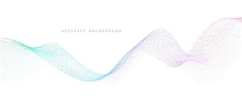 premium vector point flow particle wave curve pattern concept of