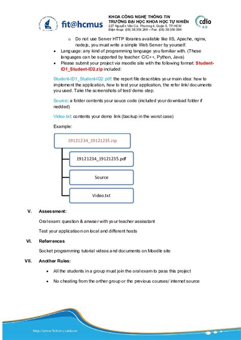 Pdf Mạng Máy Tính Đh Khoa Học Tự Nhiên Hcm Socket Programming 112020pdf
