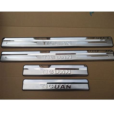 액세서리 티구안 스테인레스 문콕방지도어가드 스트랩 스커프 씰 플레이트 엔트리 패널 커버 프로텍터 2009 티몬