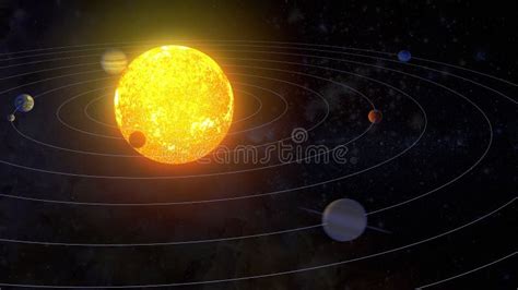 Solar System Loop Animation Stock Footage Video Of Satellite Large