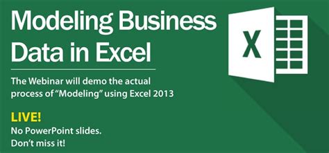 Modeling Business Data In Excel Webinar