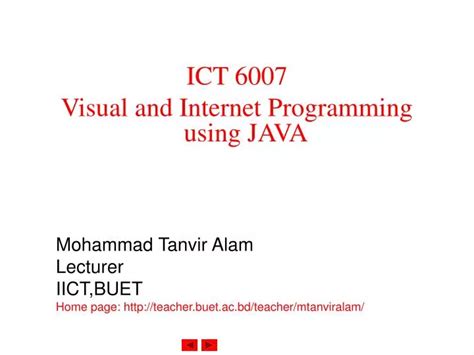 Ppt Ict Visual And Internet Programming Using Java Powerpoint Presentation Id