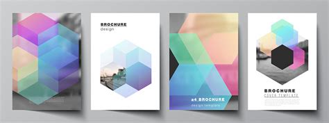 A4 포맷 커버의 벡터 레이아웃은 화려한 육각형 기하학적 모양 브로셔를 위한 기술 배경 전단지 레이아웃 소책자 커버 디자인 책 디자인 브로셔 커버가 있는 디자인 템플릿을