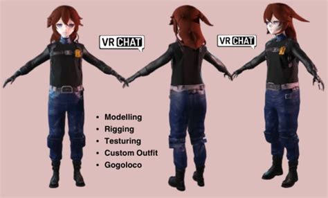 custom vrchat avatar 3d avatar rig 3d vtuber model vrm 3d character