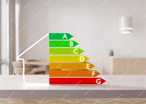 Premium Photo Energy Efficiency Rating Chart And Home Interior