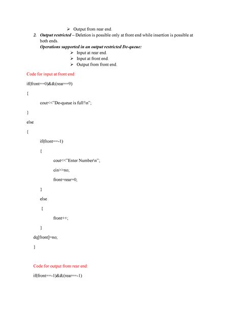 Queue Notes Unit Notes Important Data Structures MG University Studocu