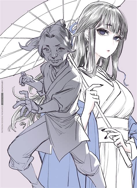 B C N Y Xiahou Lan Legend Of Mortal Character Request Highres 2girls Black Hair Fighting