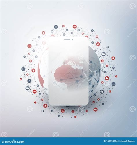 Internet Of Things Cloud Computing Design Concept Stock Vector