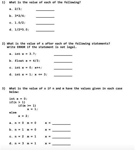 Solved What Is The Value Of Each Of The Following A Chegg Com