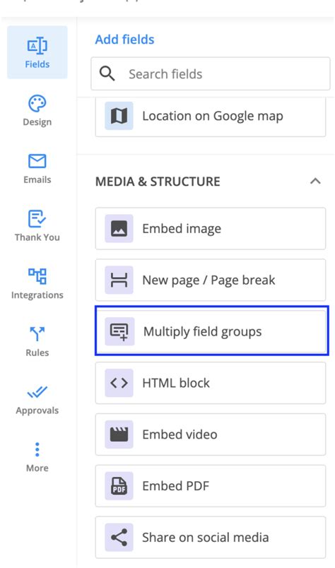 Repeatable Container Field 123formbuilder Docs