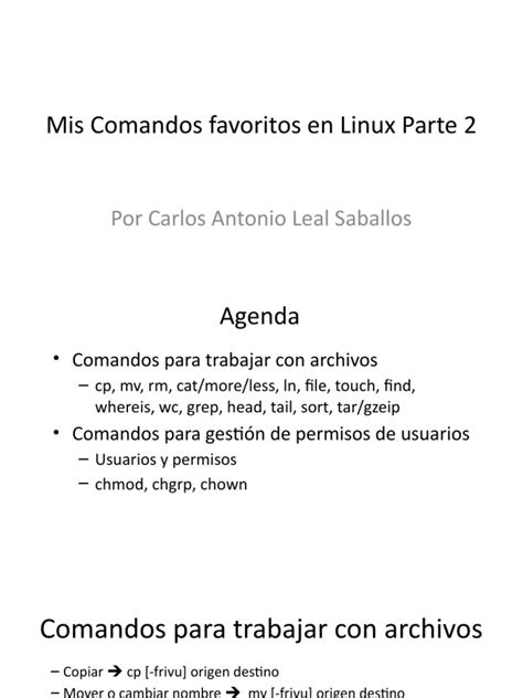 mis comandos favoritos en linux parte 2 descargar gratis pdf