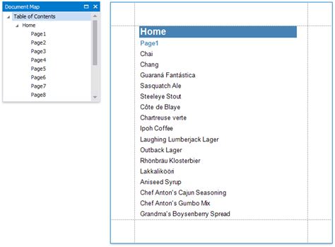 add bookmarks and a document map reporting tools devexpress