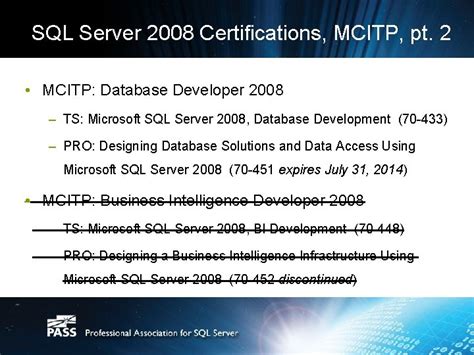 becoming certified in microsoft sql server about me