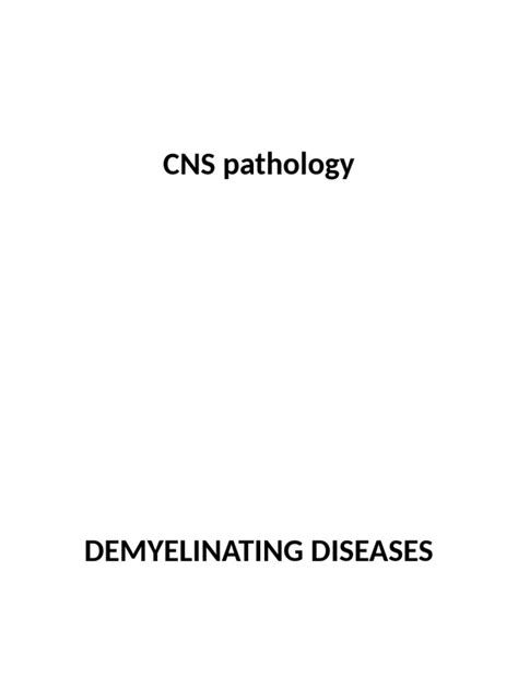 Degenerative Diseases Of Cns Pdf Multiple Sclerosis Science