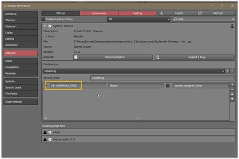 GitHub Kromar Blender Shelves Custom Header Buttons