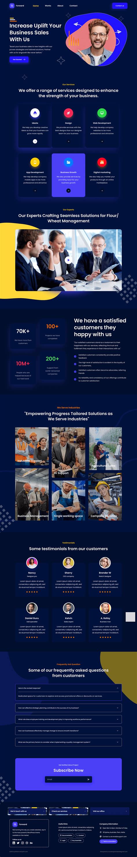 Sass Website Landing Page Ui Ux Design On Behance