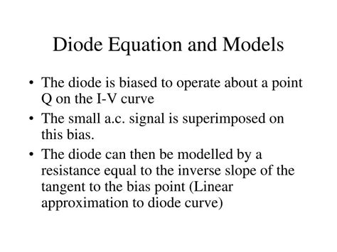 PPT Diode Equation And Models PowerPoint Presentation Free Download ID 260037