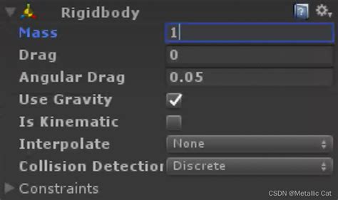 Unity 物理引擎 刚体RigidBody 与 碰撞器 collider rigidboby 碰撞 CSDN博客