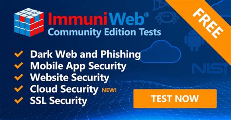 immuniweb® community free security tests free server test online