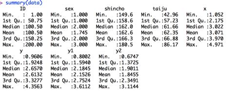 Rでの、データの基礎統計量の算出summarydescribe