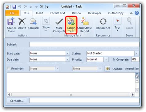 Track Progress of Tasks Assigned to others inside Outlook - MS Outlook for Business