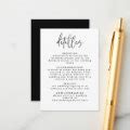 Detalles Spanish Handwritten Script Wedding Enclosure Card Zazzle