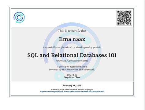 Sql Databases Ibm Cognitiveclass Datascience Relationaldatabases
