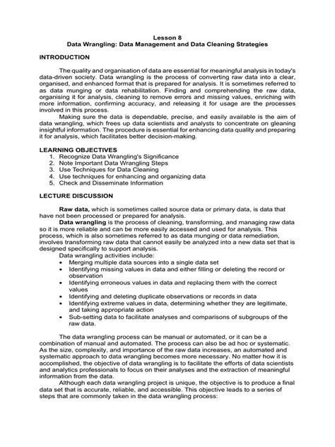 data wrangling pdf data information technology