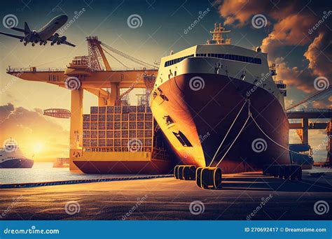 Industrial Sea Port Cargo Logistics Container Import Export Freight