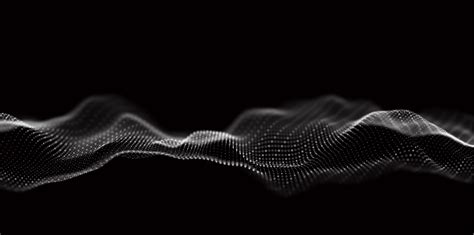 추상 흰색 파티클 배경입니다 점 풍경이 있는 흐름 파 디지털 데이터 구조 미래의 메시 또는 사운드 그리드 패턴 점 시각화 기술 벡터 그림 0명에 대한 스톡 벡터 아트 및