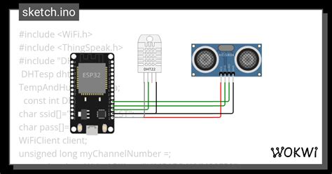 ULTRASONIC SENSOR 3 Wokwi ESP32 STM32 Arduino Simulator