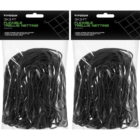 VIVOSUN Ft X Ft Elastic Trellis Netting With Hooks Pack X PH UH The Home Depot