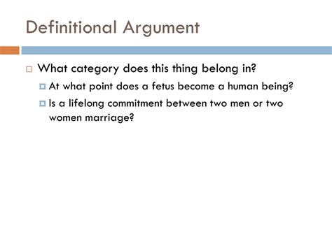 Ppt Definitional Arguments Powerpoint Presentation Free Download