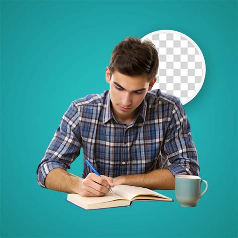 Young Man Learning In A Virtual Classroom Premium Ai Generated Psd