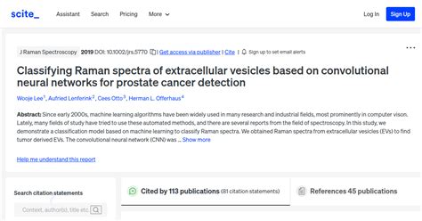 Classifying Raman Spectra Of Extracellular Vesicles Based On Convolutional Neural Networks For