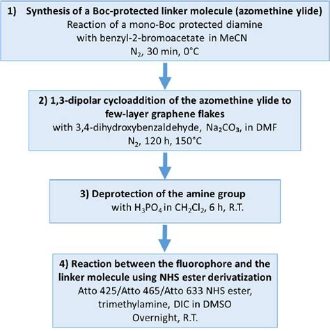 Schematic Flowchart Describing The Multi Step Functionalization Of