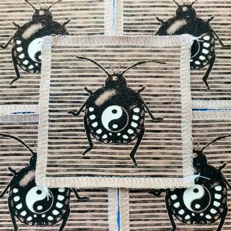 Bug Patches Bug Patch Ying Yang Patch Sew On Patch Hippy Patches Made Using Recycled T Shirt