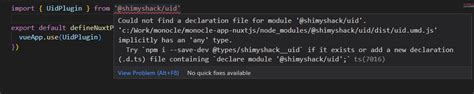 Module Types Not Resolving Correctly Issue Shimyshack Uid GitHub