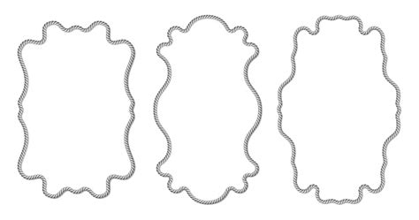 짠 회색 밧줄 벡터 테두리 Verticall 벡터 프레임 흰색 절연의 세트 개념에 대한 스톡 벡터 아트 및 기타 이미지 개념