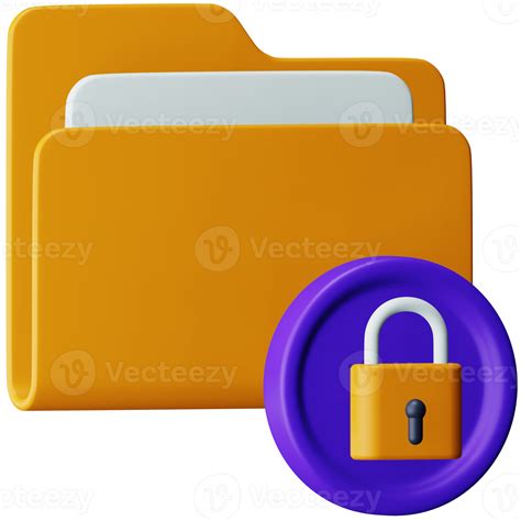 Folder Encryption 3d Rendering Isometric Icon 13363938 Png