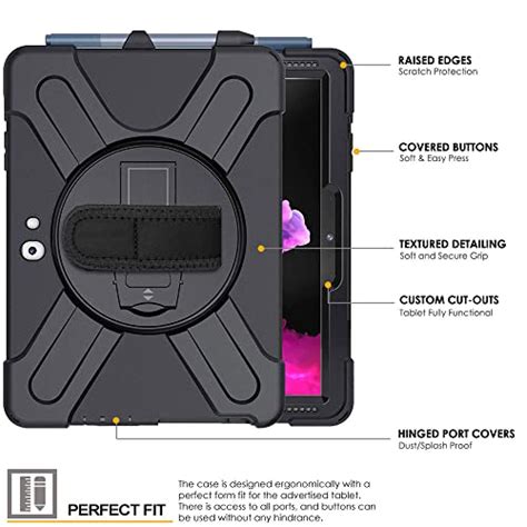 Techgear X Case Fits Microsoft Surface Go 4 Surface Go 3 2 1 10 5″ Tough Rugged Heavy Duty