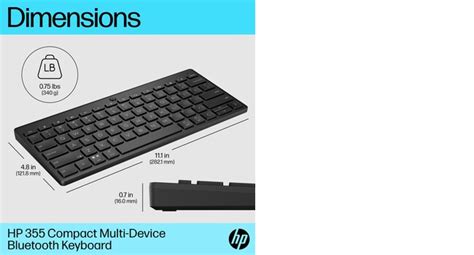 HP 355 Compact Multi Device Bluetooth Keyboard 0 In Distributor Wholesale Stock For Resellers