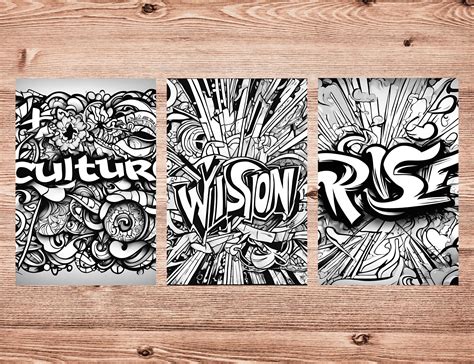 36 Graffiti Coloring Pages Printable Art For Adults Urban Street