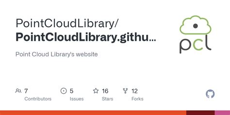Github Pointcloudlibrary Point Cloud Librarys Website