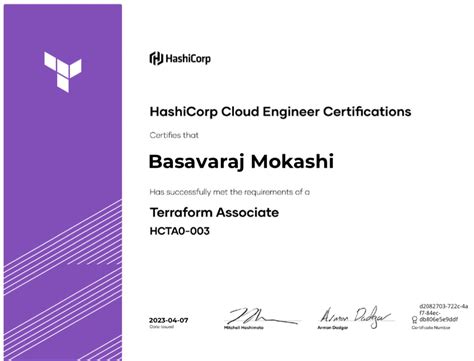 Gratitude Terraform Hashicorp Certificateofcompletion