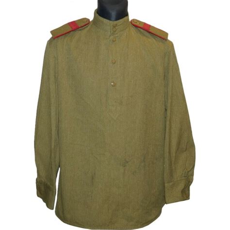 Солдатская гимнастерка обр. 1943 г., х/б, для старшего сержанта артиллерии