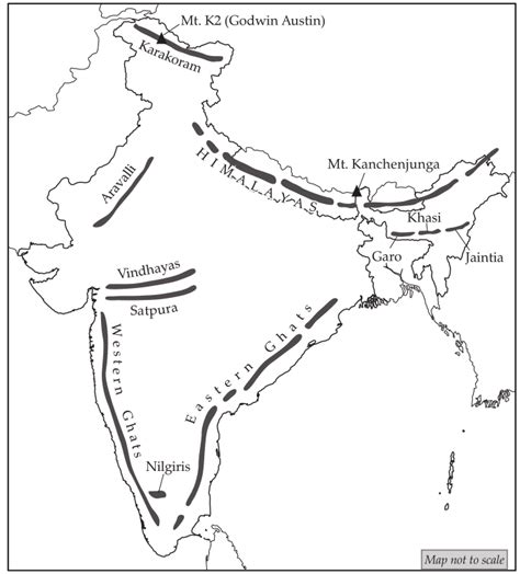Revision Notes For Map Of India Class 10 Geography Icse