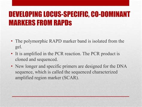 Random Amplified Polymorphic Dna Rapd Pptx