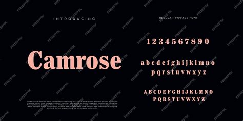 우아한 알파벳 문자 글꼴 및 숫자 클래식 레터링 최소한의 패션 디자인 타이포그래피 모드 프리미엄 벡터